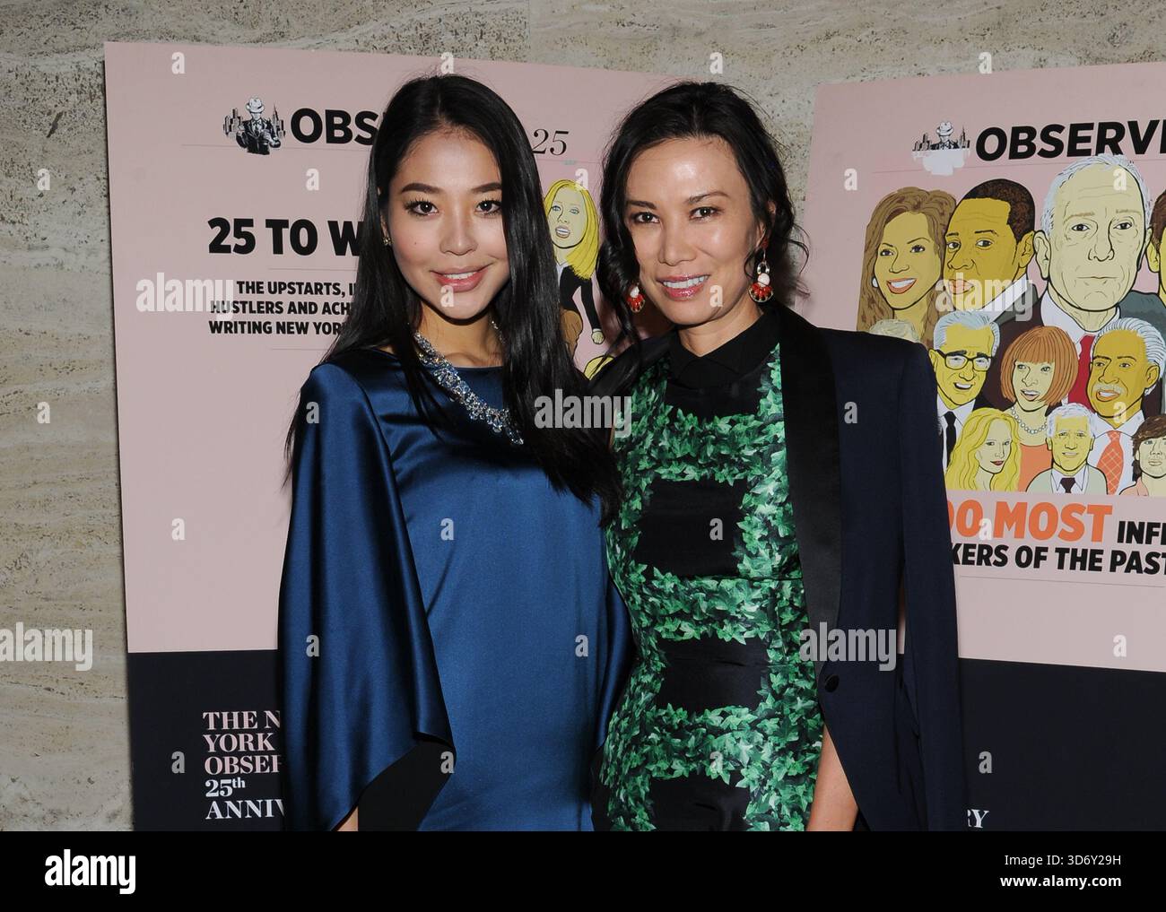 Chinese fashion model Luo Zilin, left, and businesswoman Wendi Deng ...