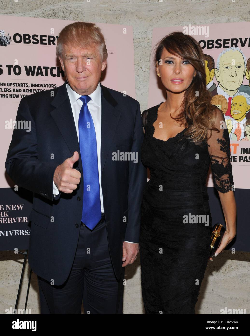 Donald Trump and Melania Trump attend The New York Observer's 25th ...