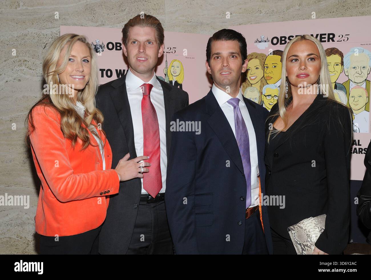 From left, Lara Yunaska, Eric Trump, Donald Trump Jr and Vanessa Trump ...