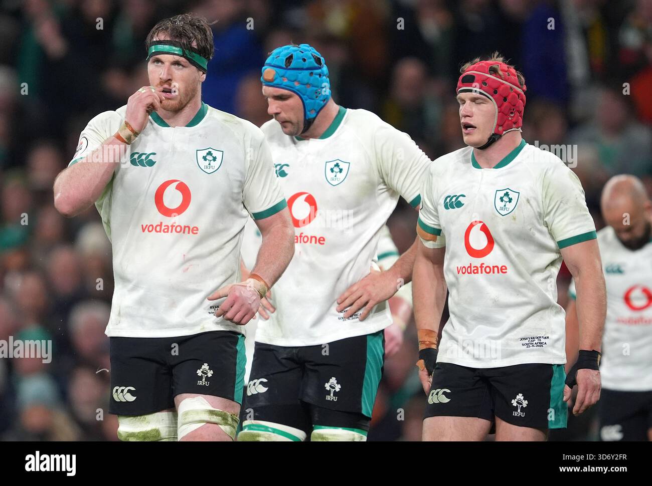Ireland's Ryan Baird, Tadhg Beirne, and Josh van der Flier (left-right ...