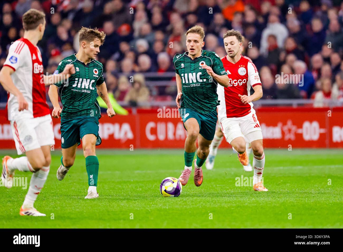 Amsterdam - Noah Naujoks of SBV Excelsior Rotterdam, Gyan de Regt of ...