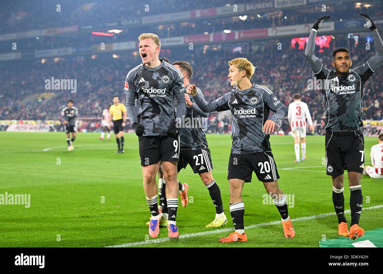1:3 Goal, celebration, from left: goal scorer Jonathan Burkardt, Mario ...