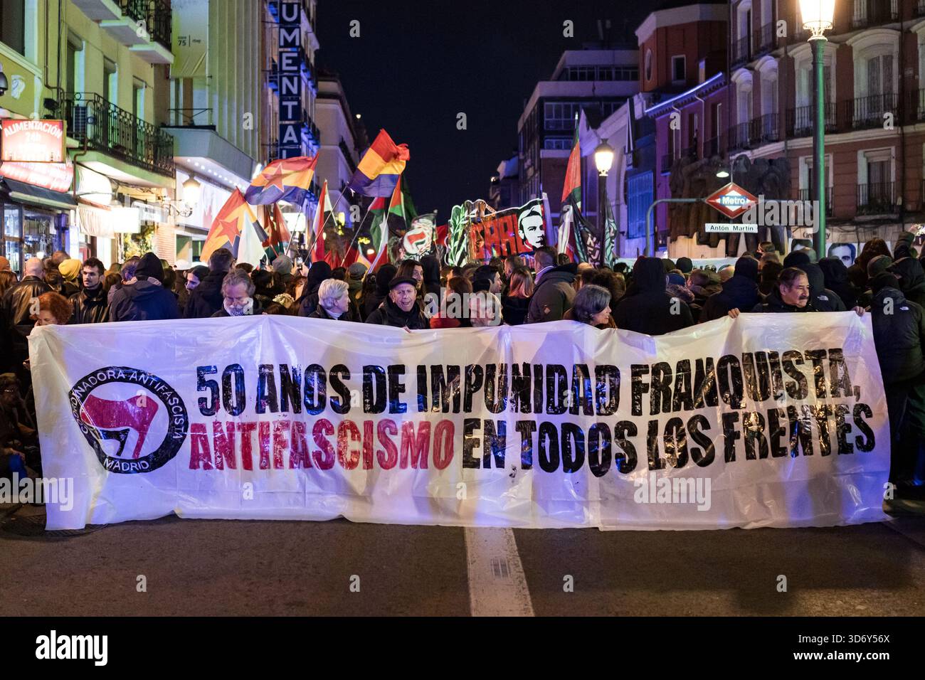 Antifascist demonstration called by the Coordinadora Antifascista de ...