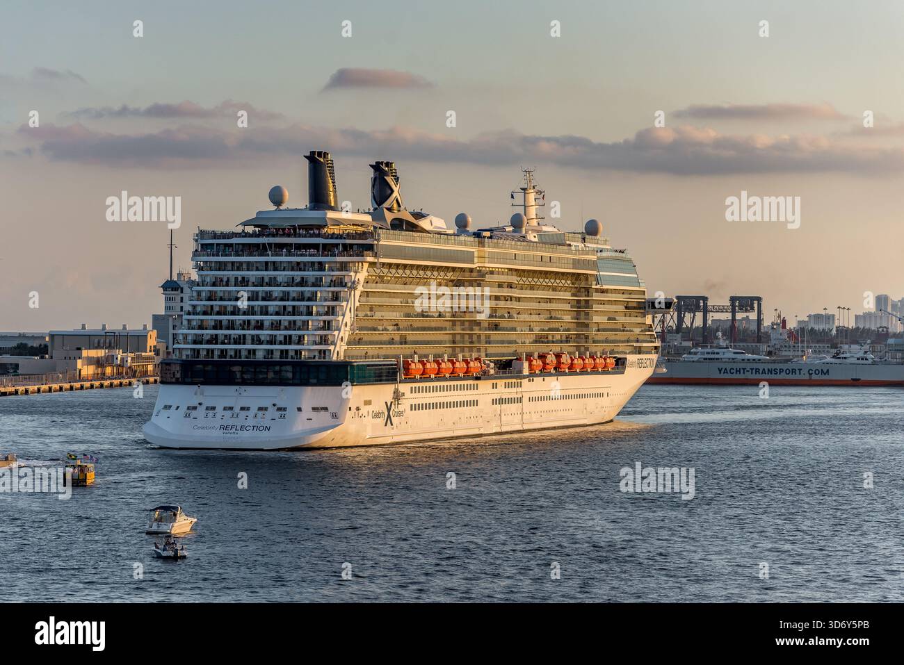 Celebrity X cruise ship making its way to sea Stock Photo - Alamy
