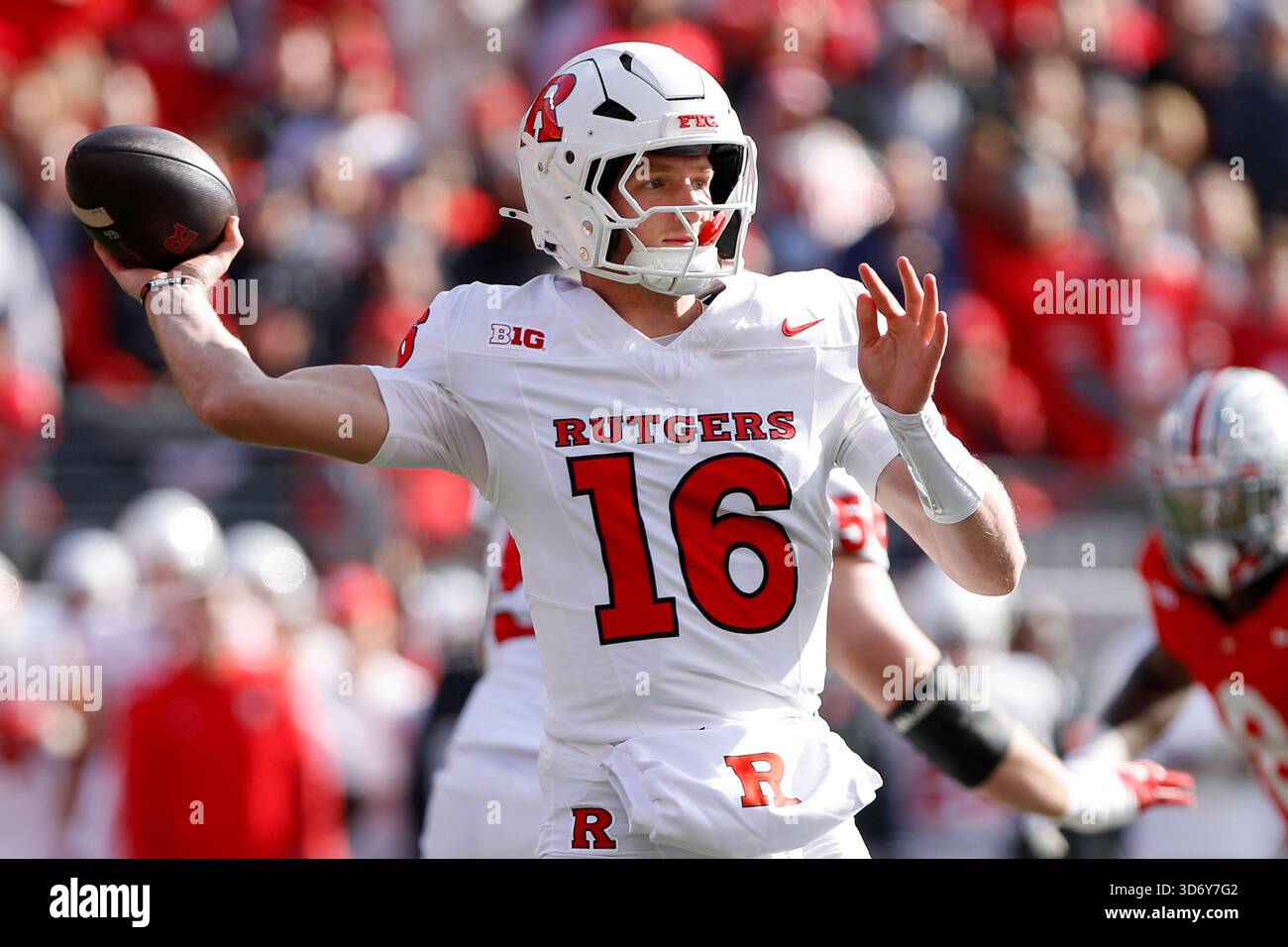 COLUMBUS, OH - NOVEMBER 22: Rutgers Scarlet Knights quarterback Athan ...
