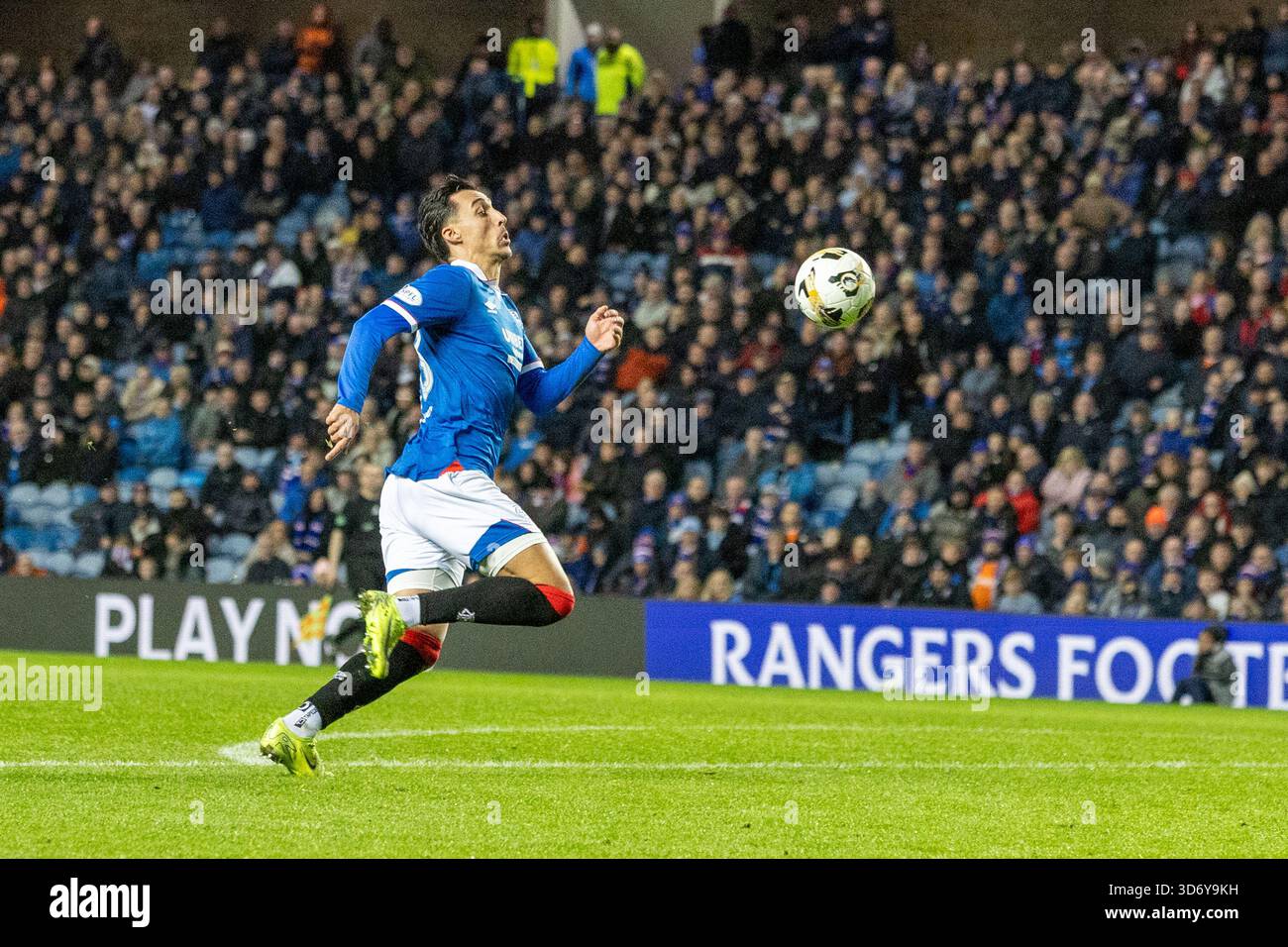 22 Nov 2025. Glasgow, UK. Rangers FC played Livingstone FC at Ibrox ...