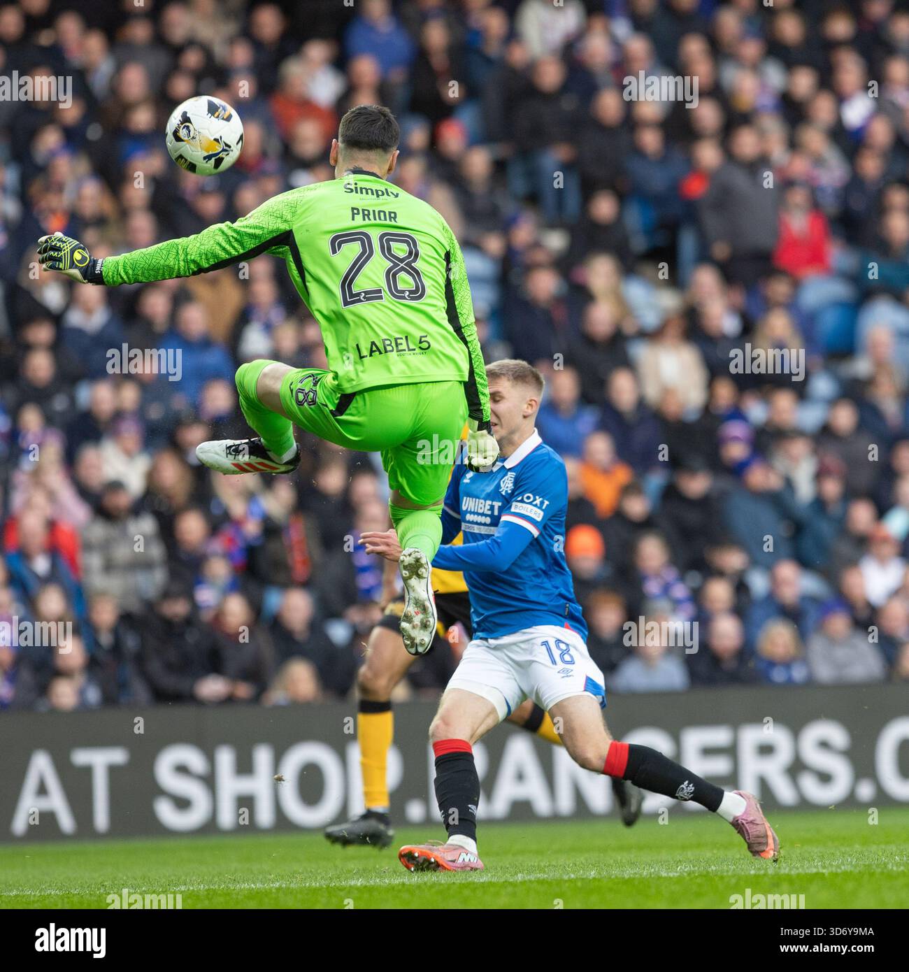 22 Nov 2025. Glasgow, UK. Rangers FC played Livingstone FC at Ibrox ...