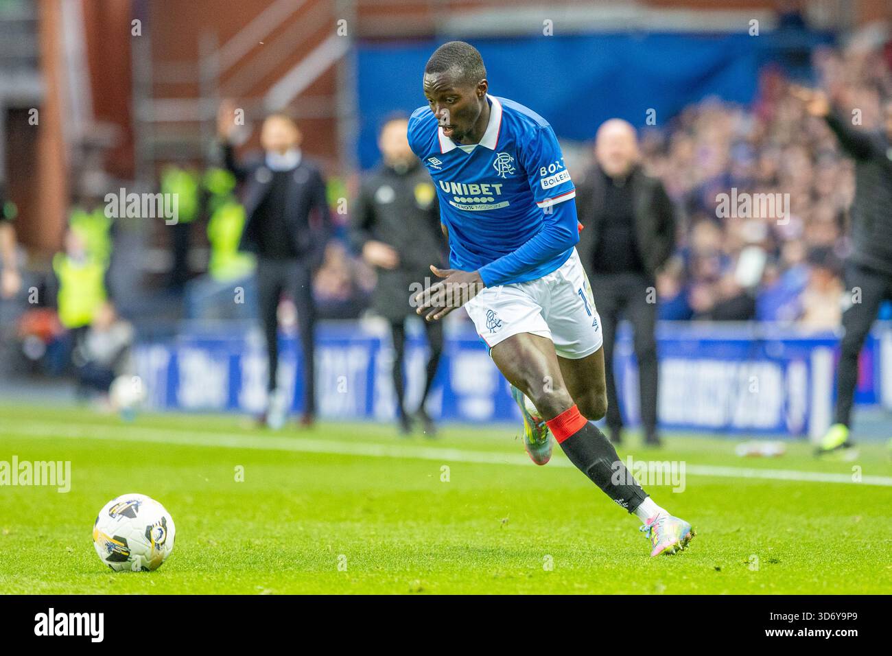 22 Nov 2025. Glasgow, UK. Rangers FC played Livingstone FC at Ibrox ...