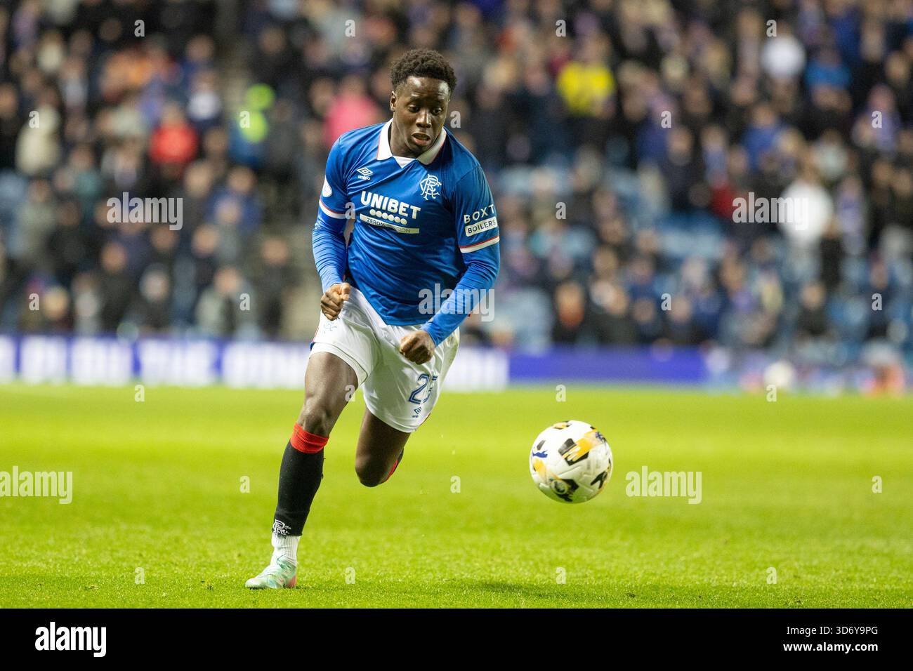 22 Nov 2025. Glasgow, UK. Rangers FC played Livingstone FC at Ibrox ...