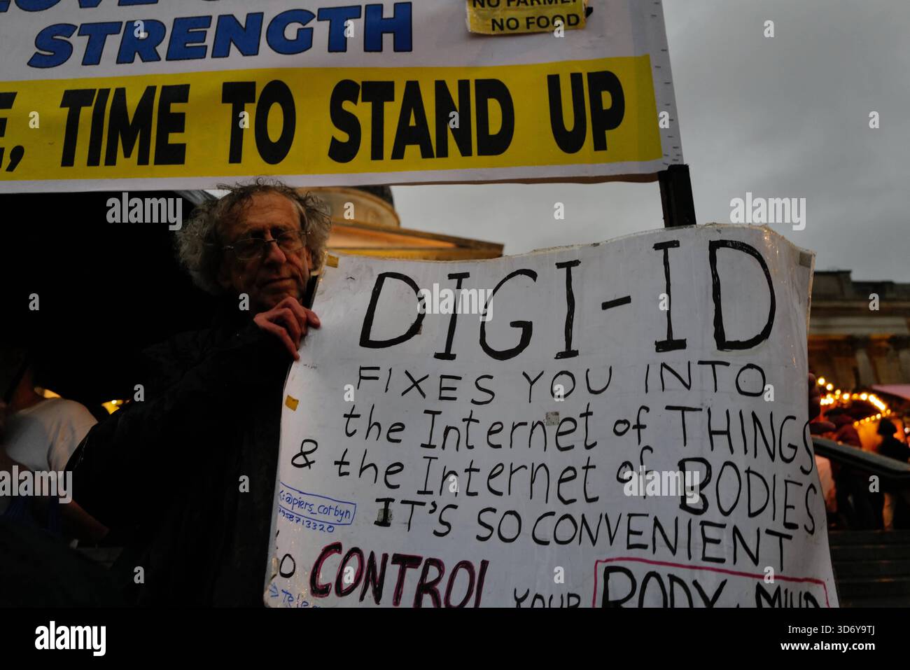 Digital ID Protest in London A protest march organised by the group ...