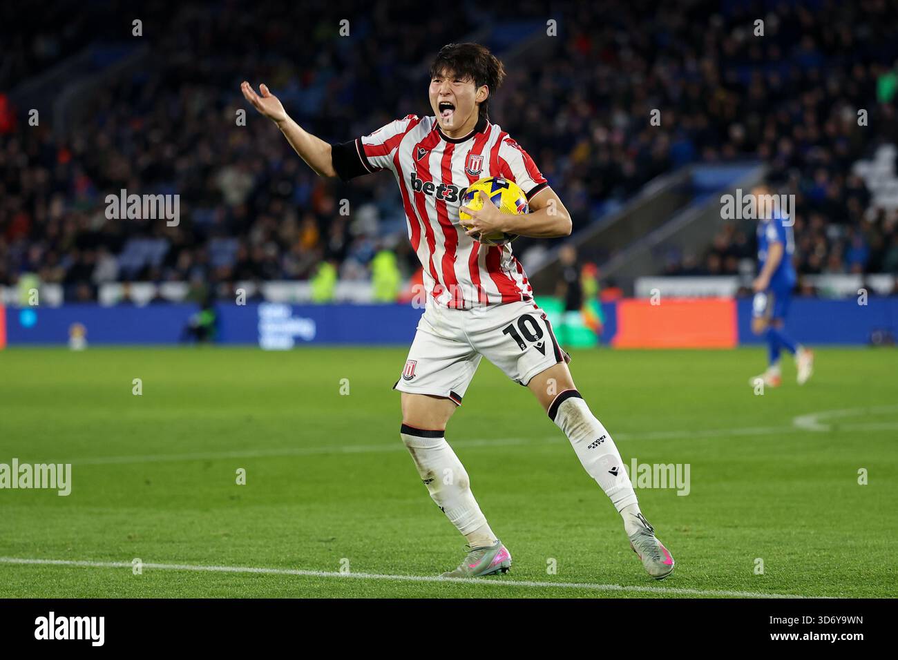 Bae Jun-Ho of Stoke City celebrates after scoring a goal to make it 2-1 ...