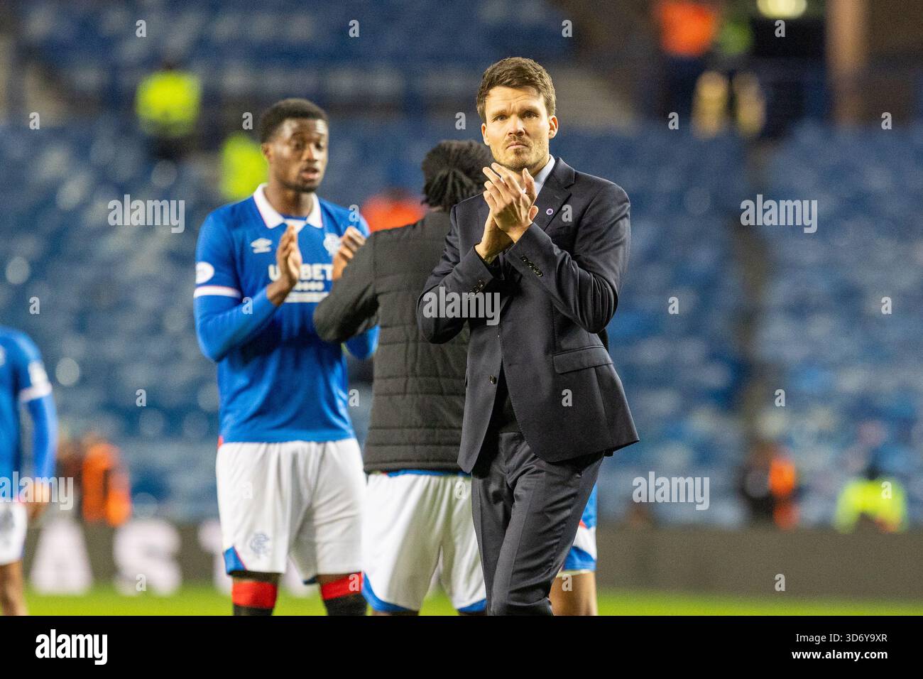22 Nov 2025. Glasgow, UK. Rangers FC played Livingstone FC at Ibrox ...