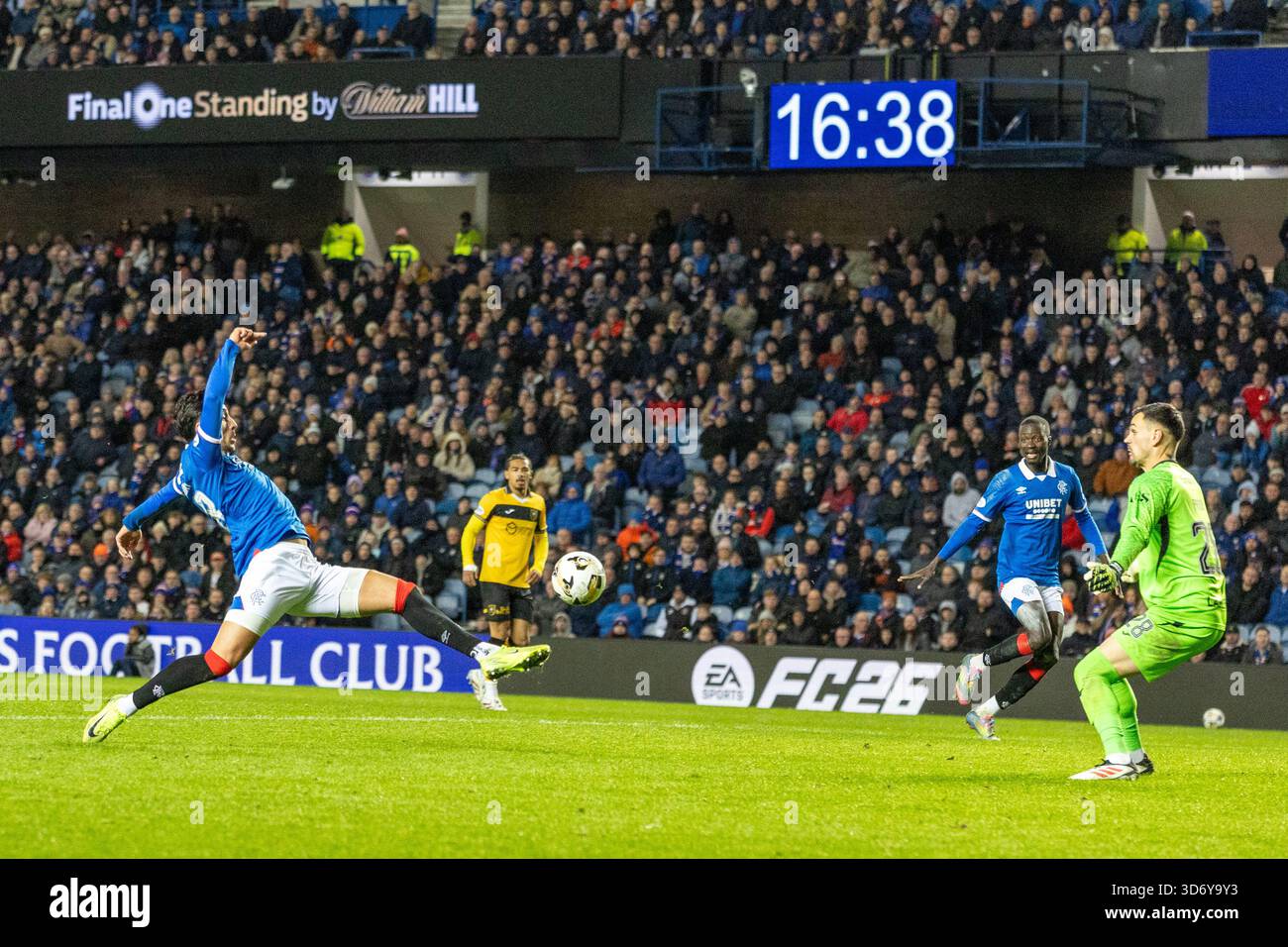 22 Nov 2025. Glasgow, UK. Rangers FC played Livingstone FC at Ibrox ...