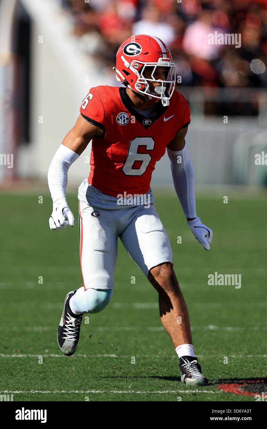 ATHENS, GA - NOVEMBER 22: Wide receiver CJ Wiley #6 of the Georgia ...