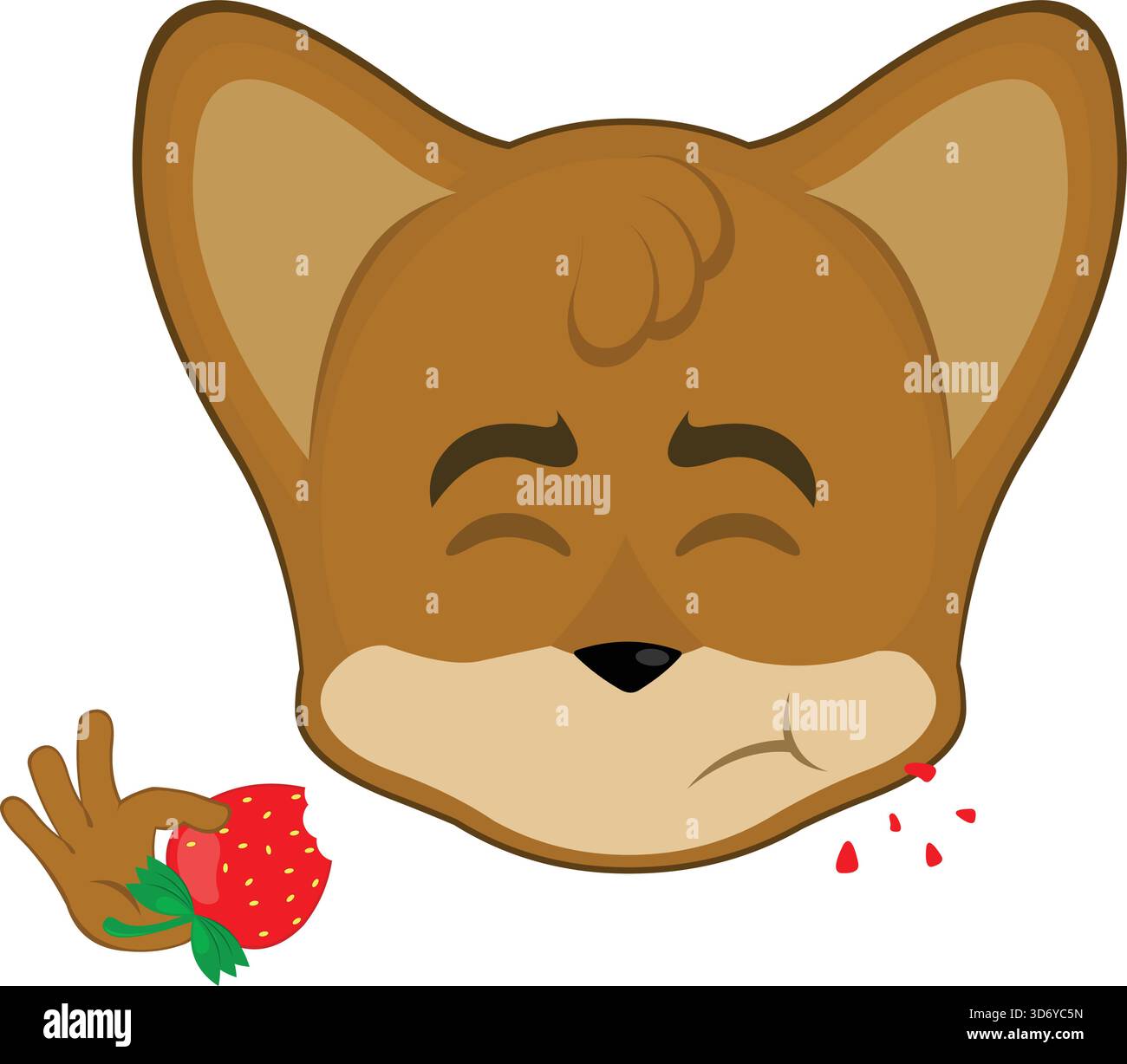 Fox eat fruit Stock Vector Images - Alamy