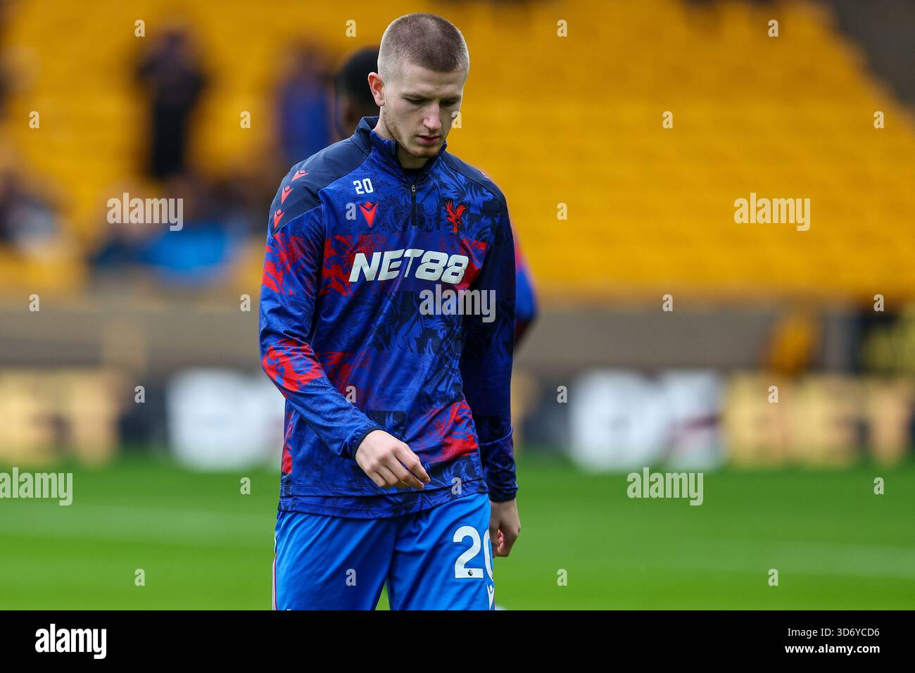 20, Adam Wharton of Crystal Palace at warm up during the Premier League ...