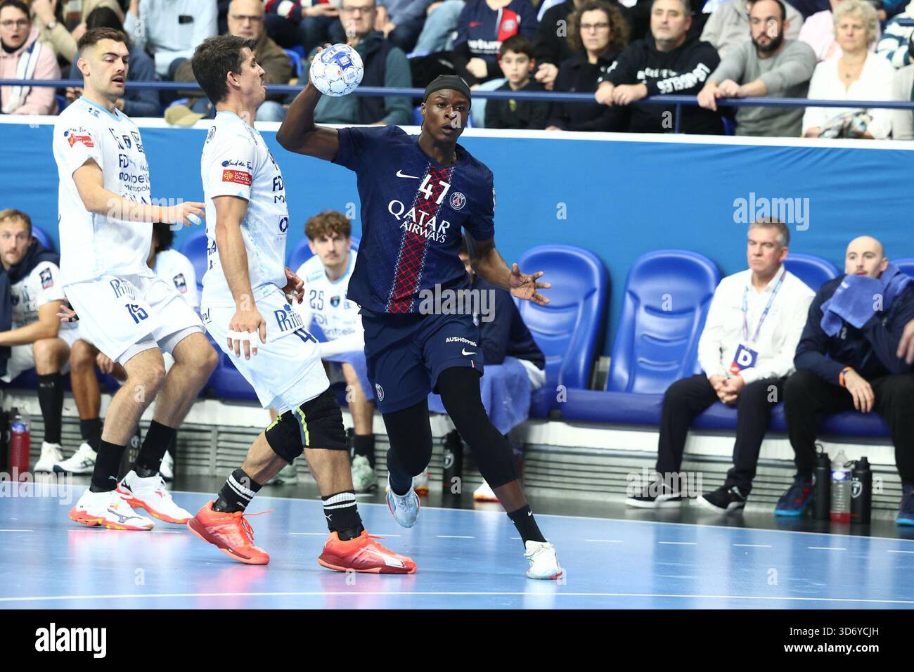 Wallem-Konrad Peleka of Paris Saint-Germain Handball during the Liqui ...