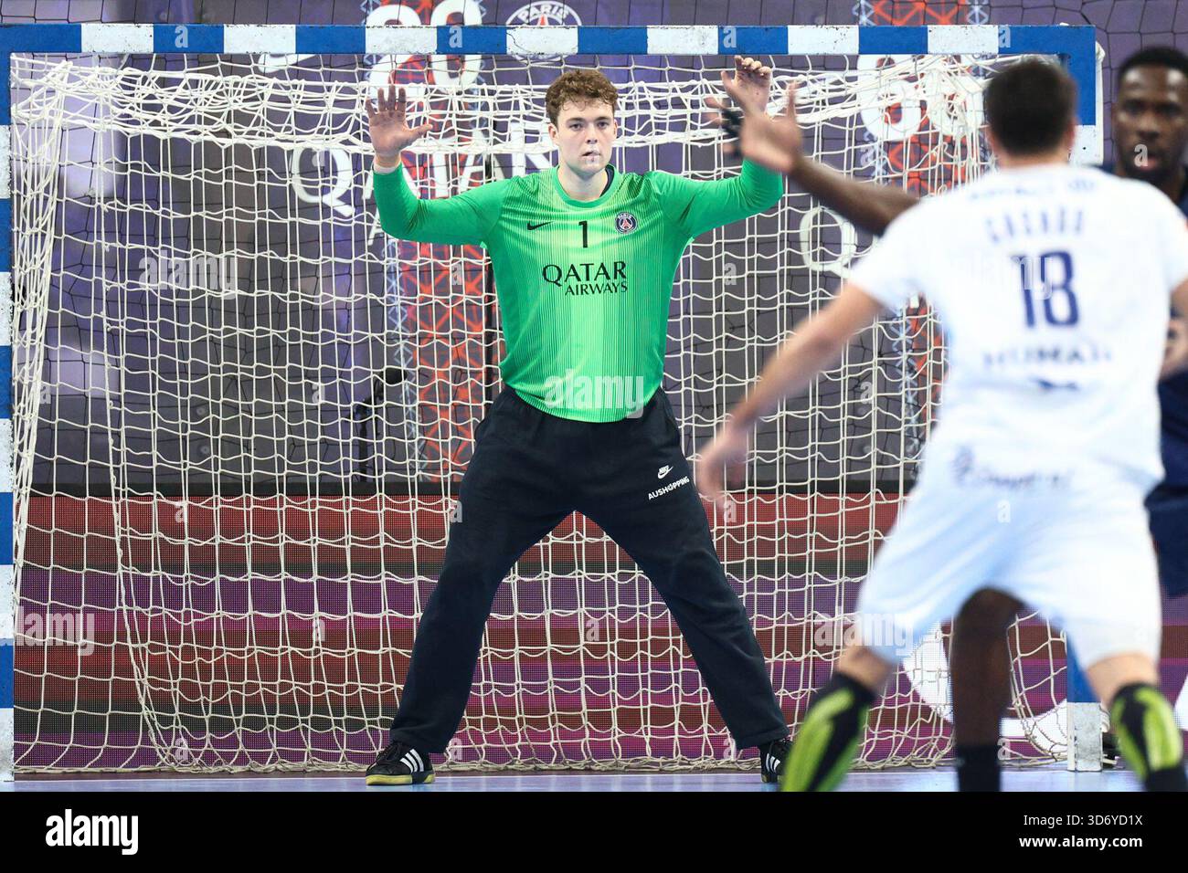 Mikkel Moller Lovkvist of Paris Saint-Germain Handball during the Liqui ...