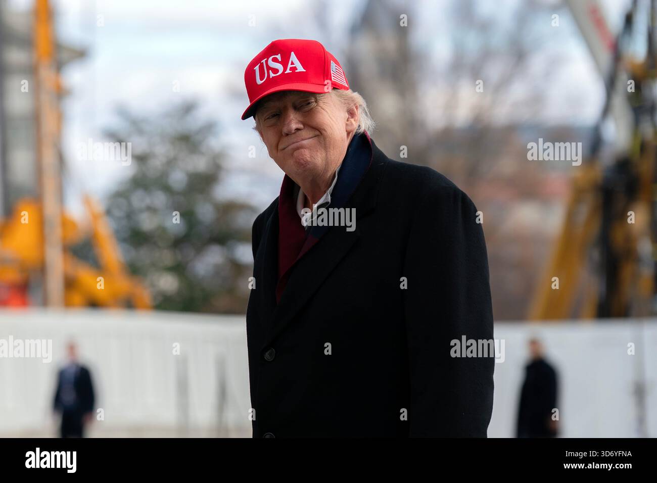 President Donald Trump arrives at the White House, Saturday, Nov. 22 ...