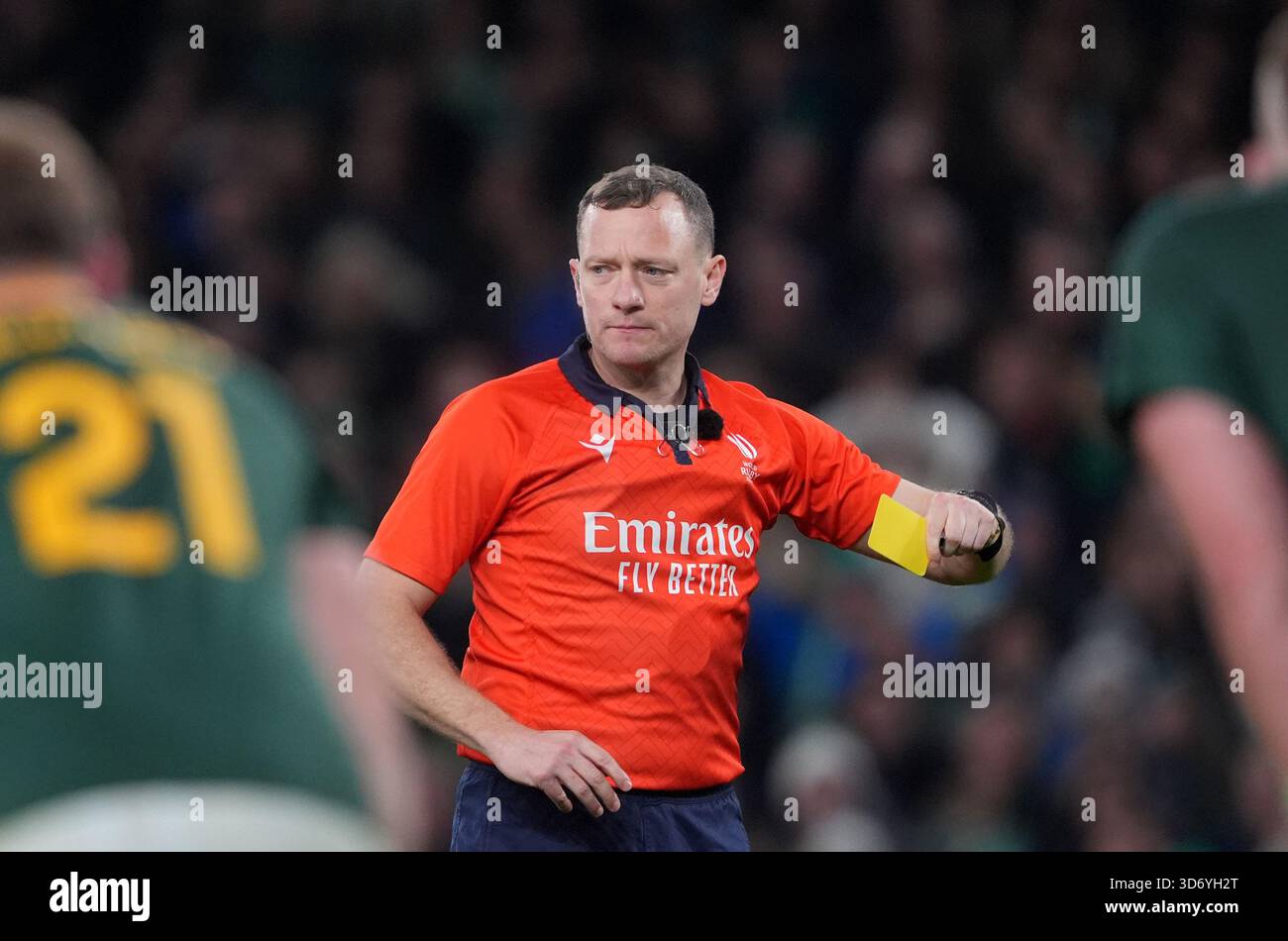 Referee Matthew Carley during the Quilter Nations Series match at Aviva ...