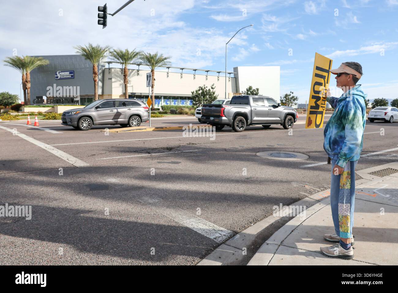 People gathered to protest Avelo Airlines on Power and East Ray Road ...
