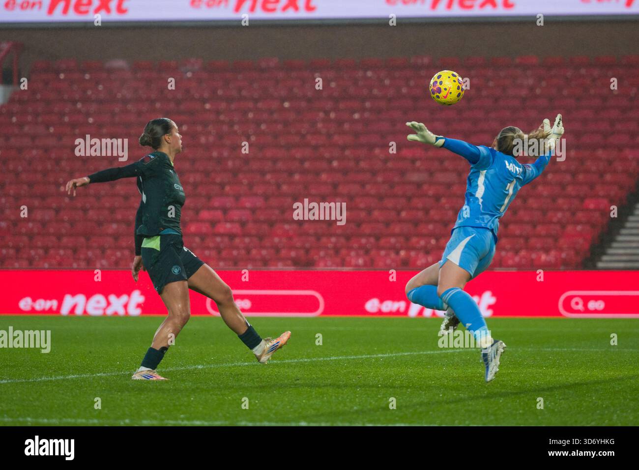 Nottingham, UK. 22nd November, 2025. Iman Beney of Manchester City ...
