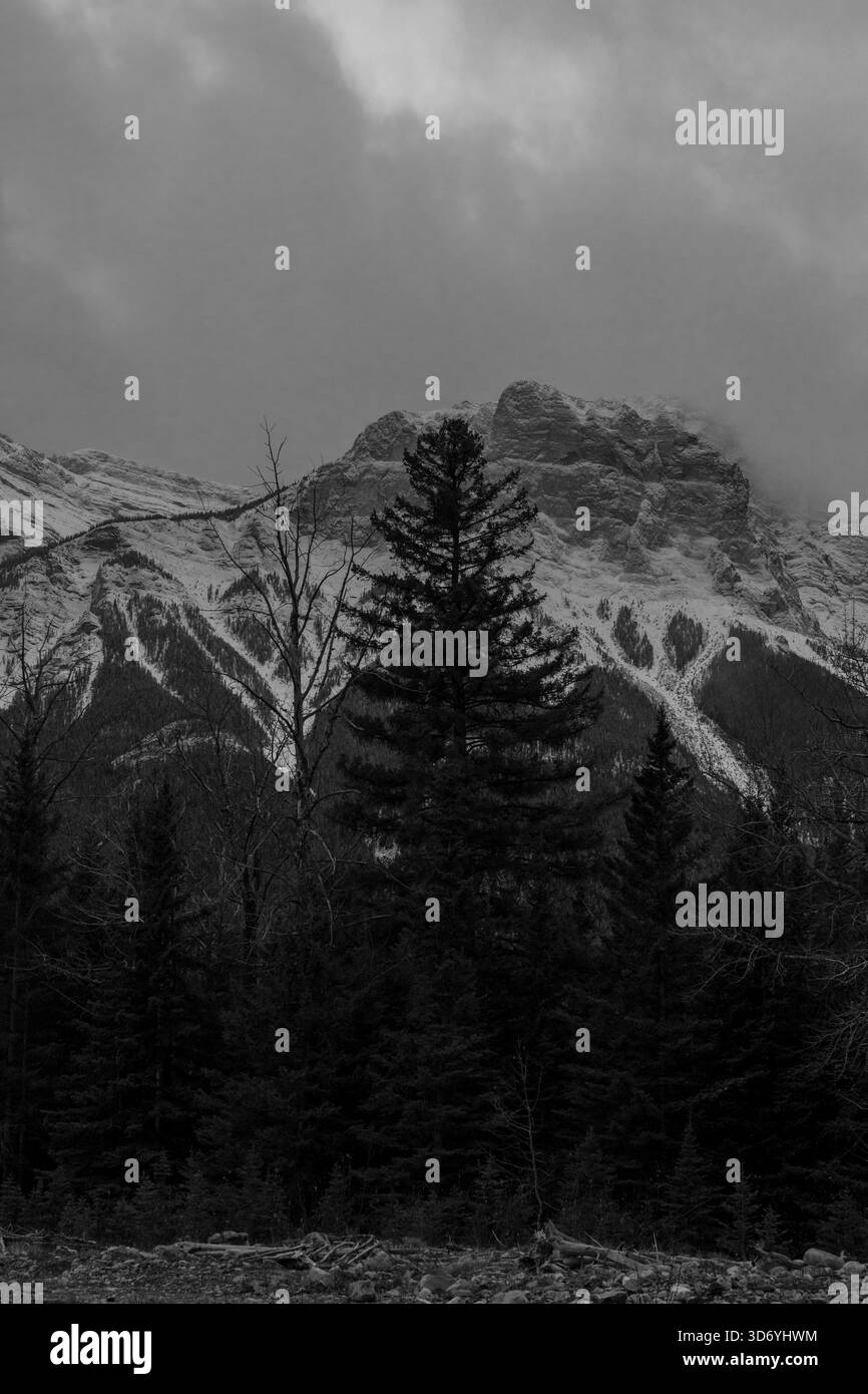 Views snow capped mountains Black and White Stock Photos & Images - Alamy