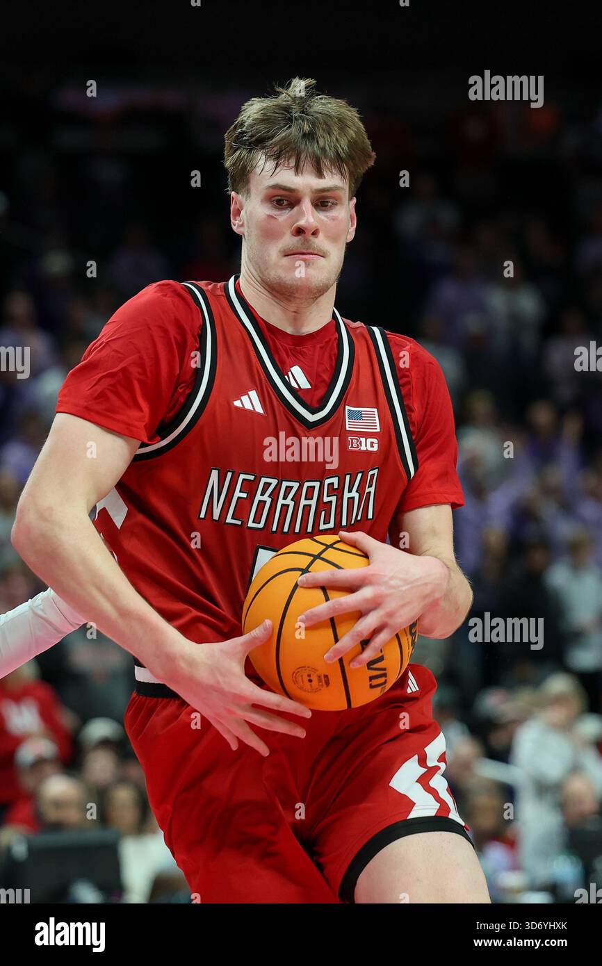 November 21, 2025: Nebraska Cornhuskers forward Braden Frager (5 ...