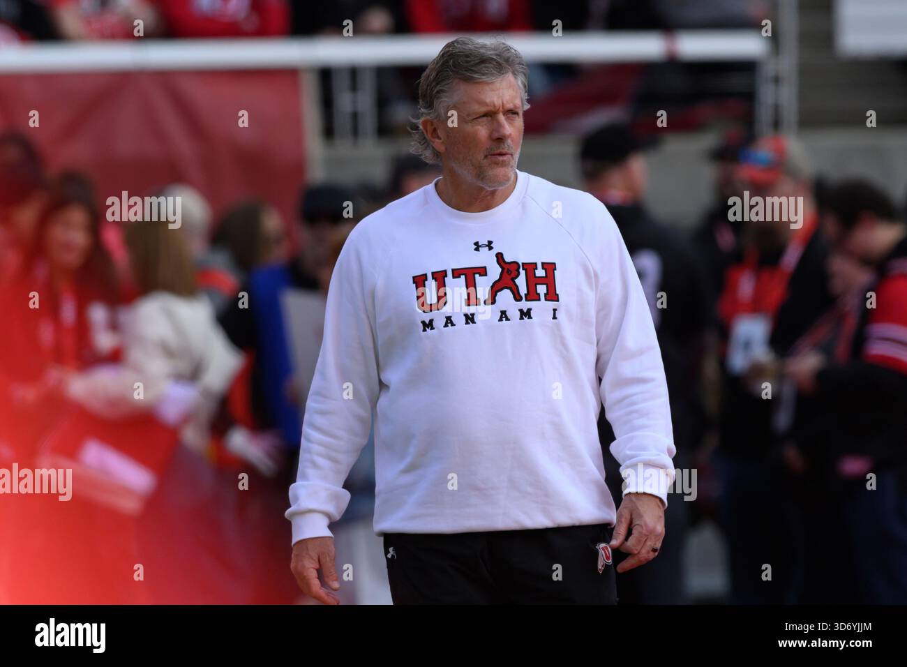 Utah head coach Kyle Whittingham before an NCAA college football game ...