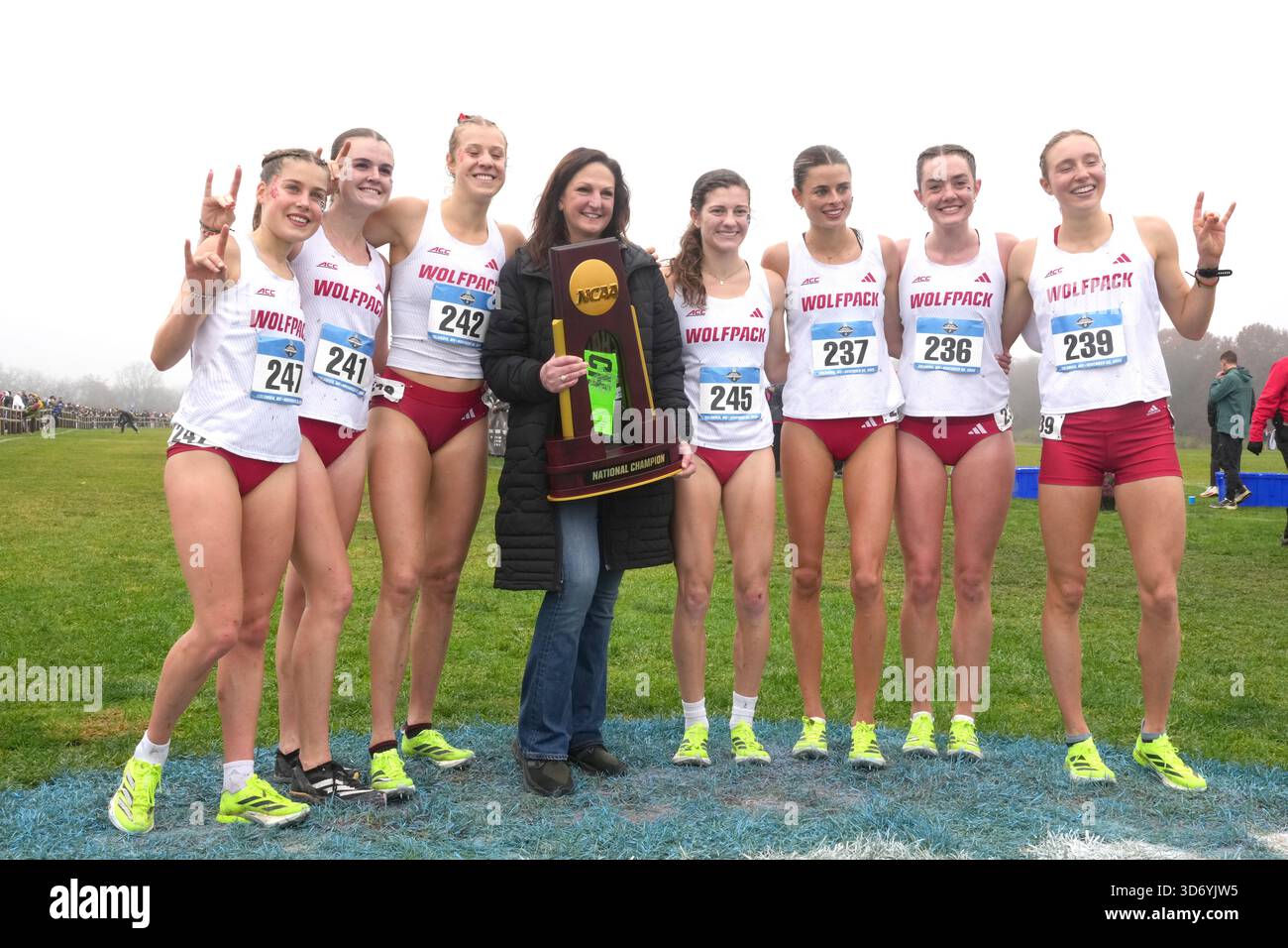Members of the NC State Wolfpack women's team (from left)Fleur Templier ...