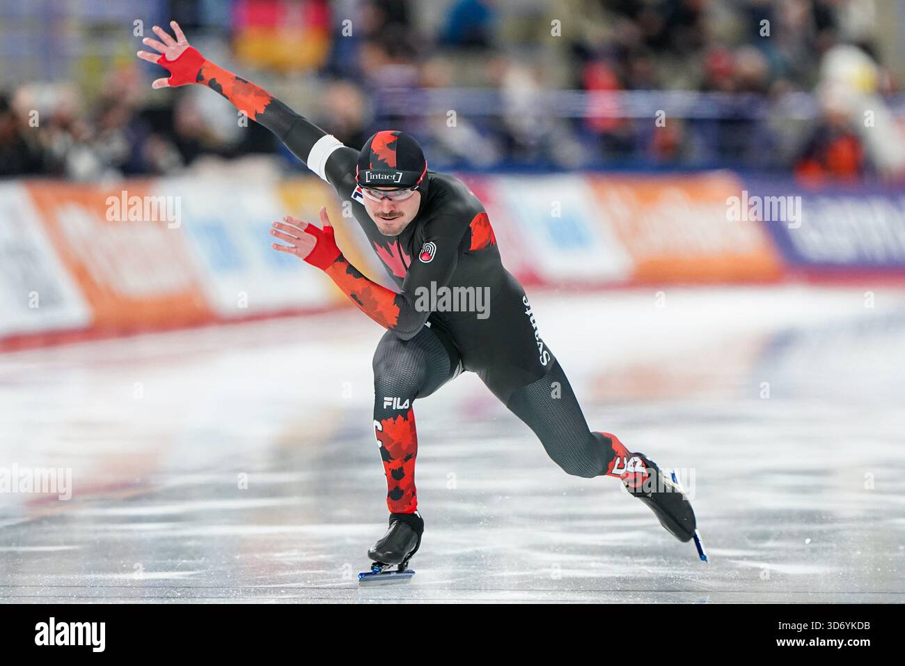 CALGARY, CANADA - NOVEMBER 22: Cedrick Brunet of Canada during the ISU ...