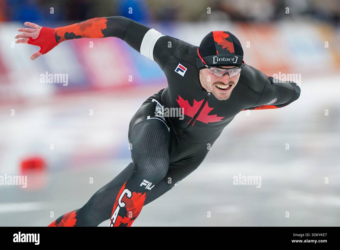 CALGARY, CANADA - NOVEMBER 22: Cedrick Brunet of Canada during the ISU ...