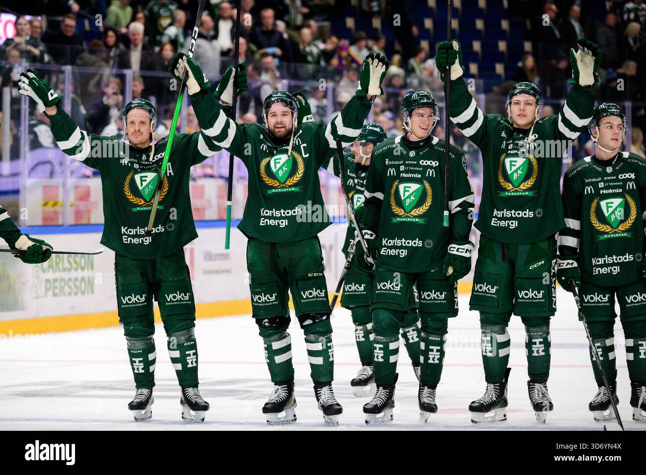 251122 Färjestads Magnus Nygren, Linus Johansson, Christoffer Jansson ...