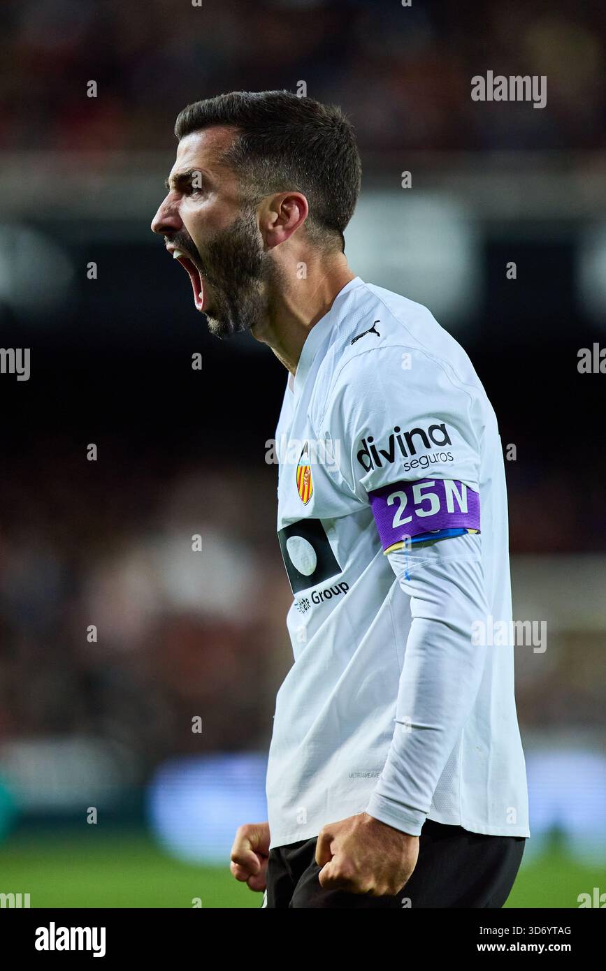 VALENCIA, SPAIN - NOVEMBER 21: Jose Gaya Left-Back of Valencia CF ...