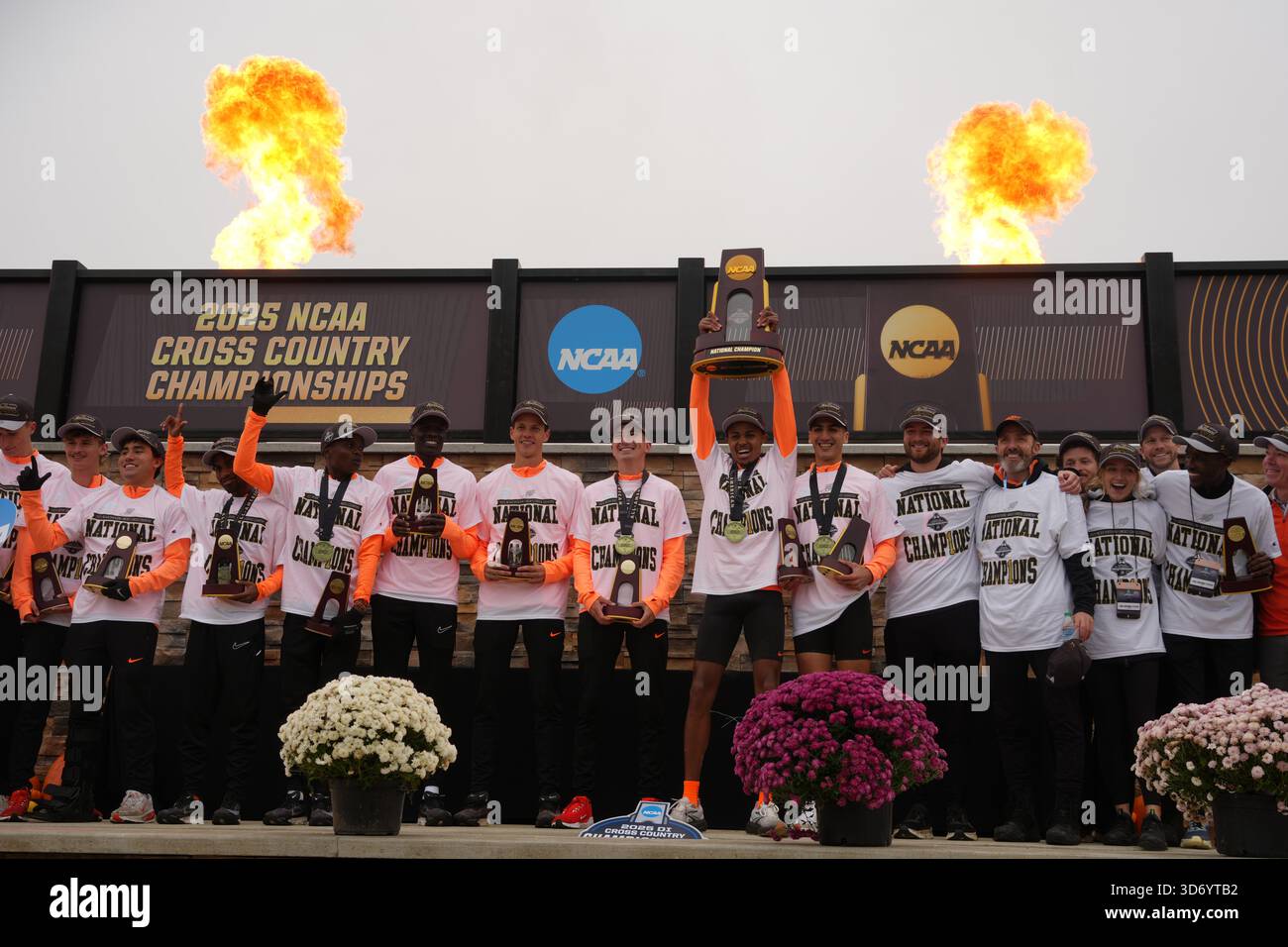 Members of the Oklahoma State Cowboys men's team including Brian Musau ...