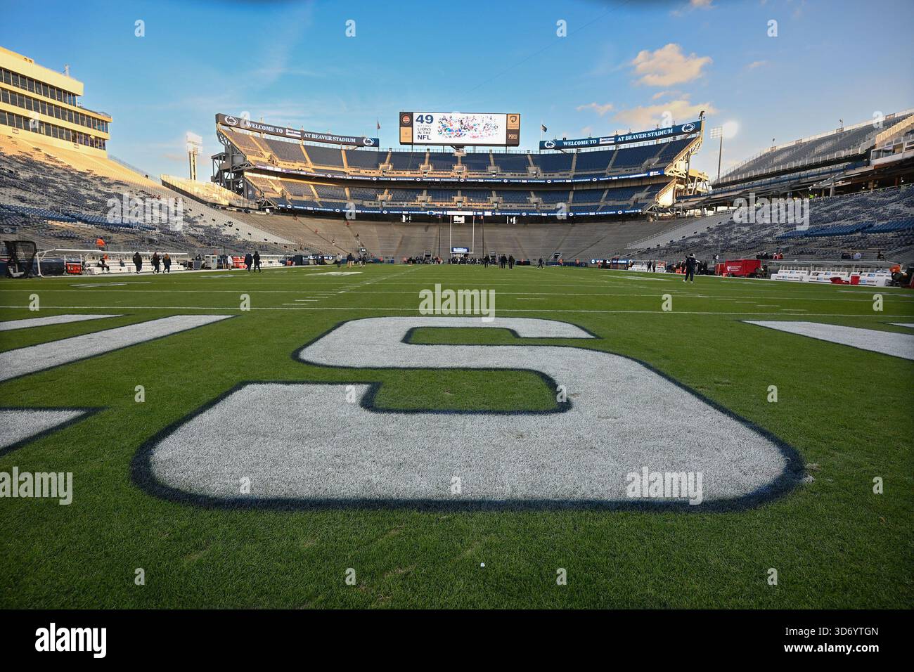 A general view of the end zone at Beaver Stadium before an NCAA college ...