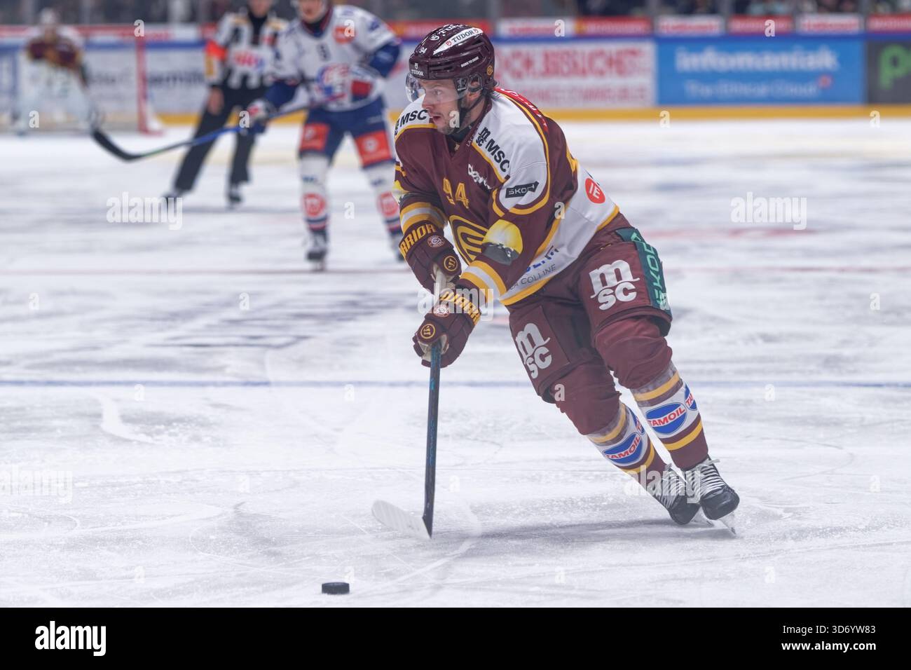 Tim Bozon (94 Geneve-Servette HC) in action (close up) during the ...