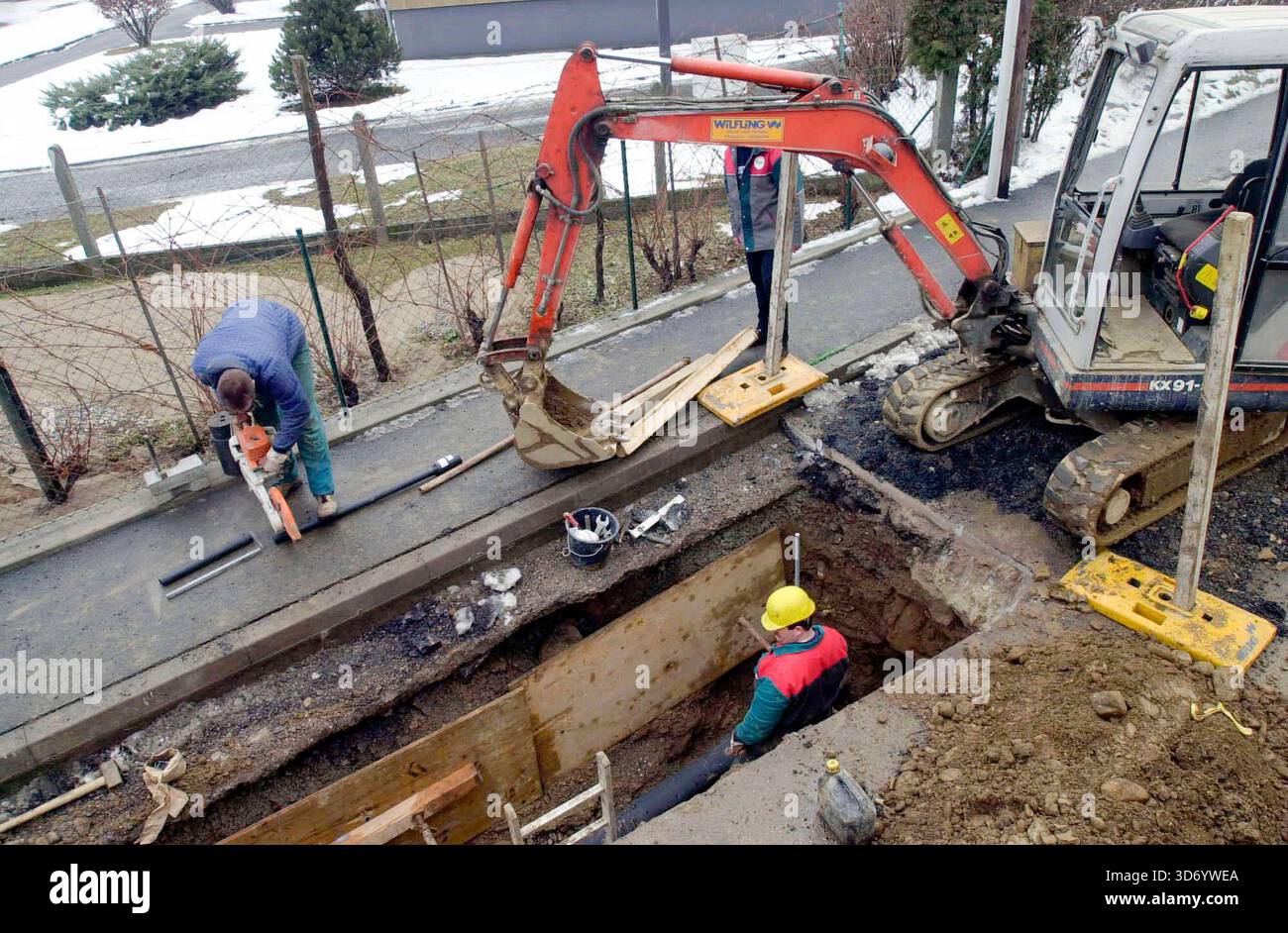 the construction of a drinking water pipeline, water supply system ...