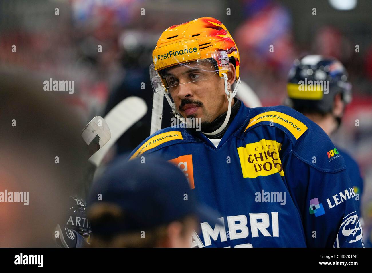 AMBRI, SWITZERLAND - NOVEMBER 22: Topscorer Michael Joly of Ambri ...