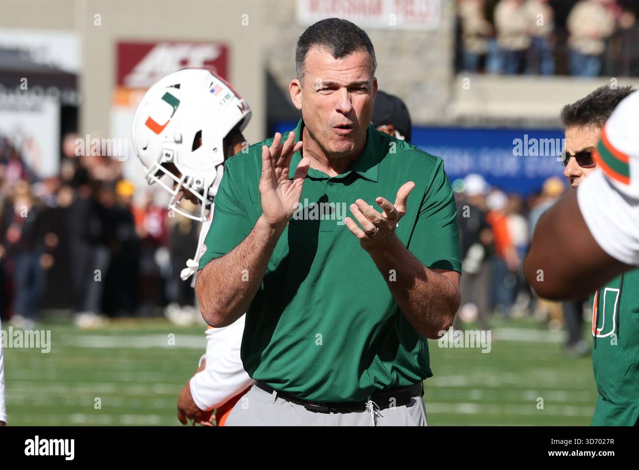November 22, 2025: Miami (FL) Hurricanes head coach Mario Cristobal ...