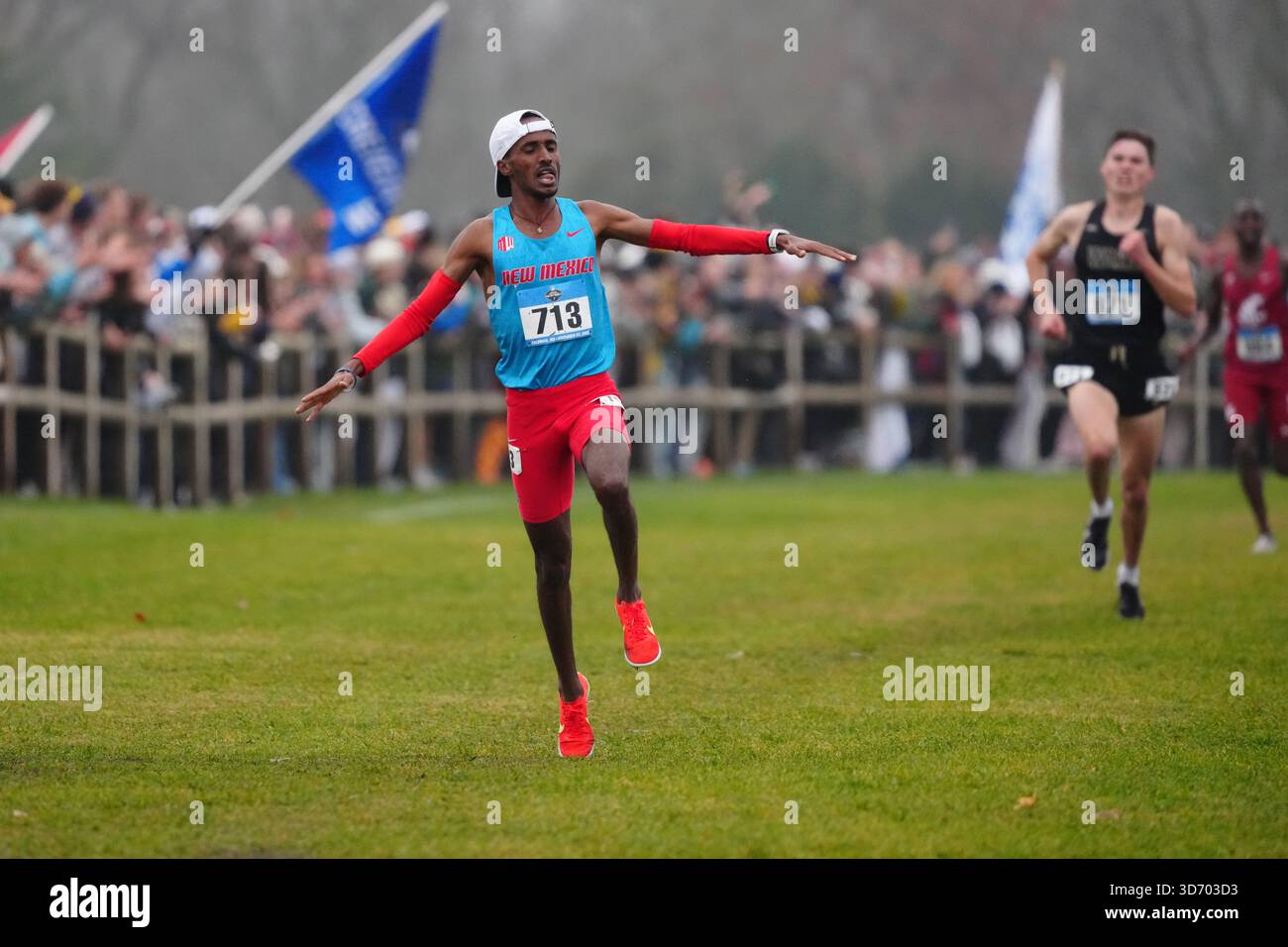 Habtom Samuel of New Mexico wins the men's race in 28?33.9 during the ...