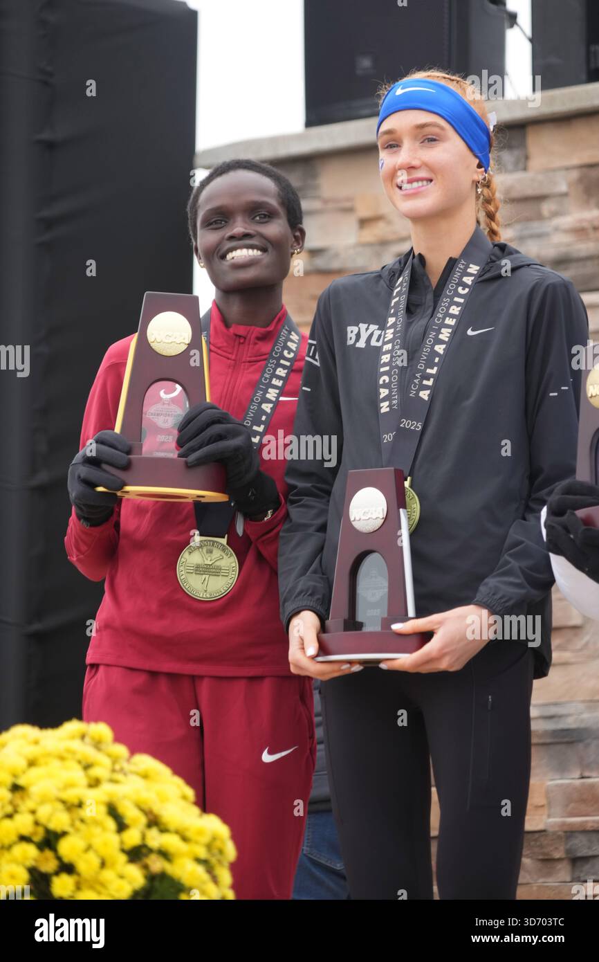 Doris Lemngole of Alabama (left) and Jane Hedengren of BYU pose after ...