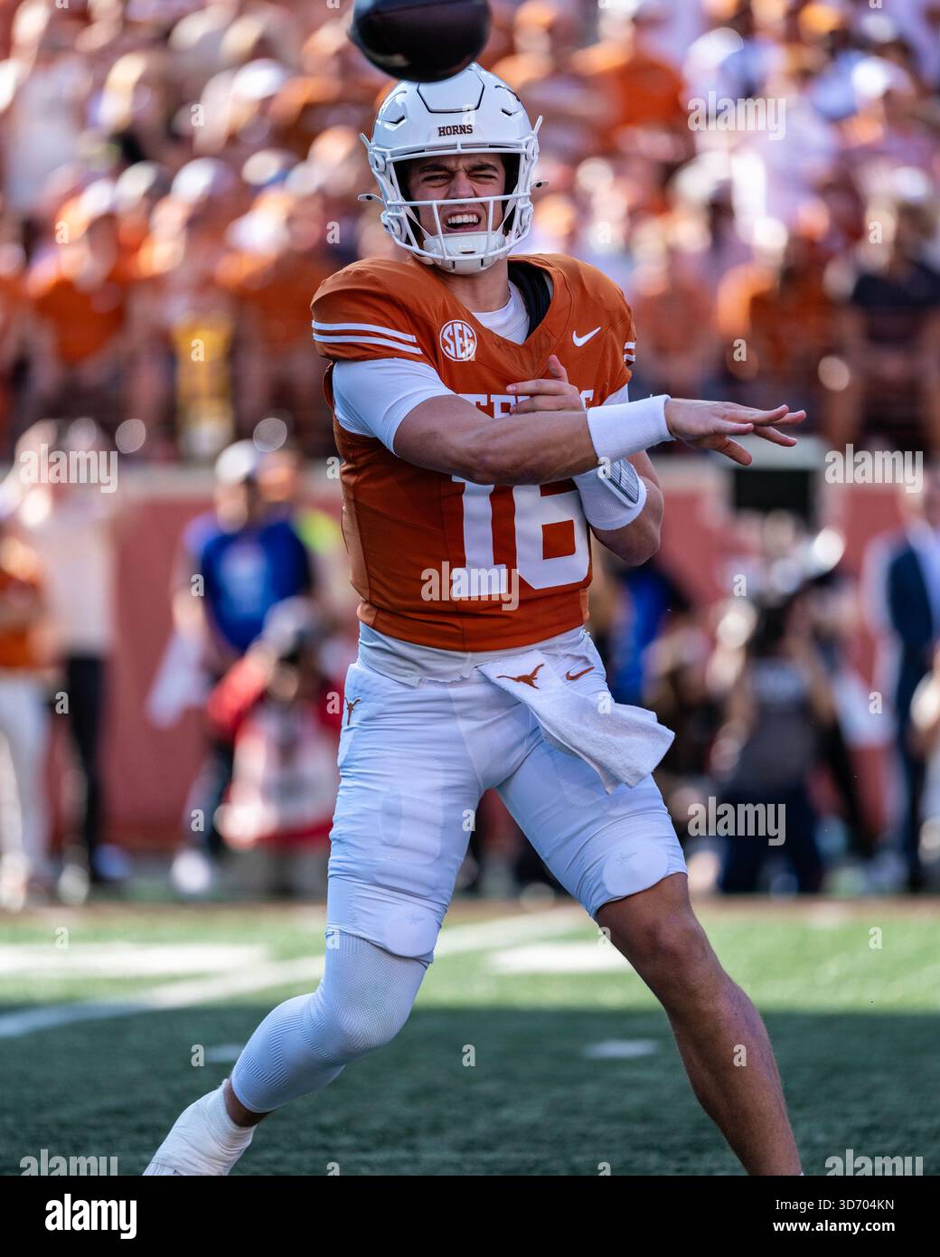Nov 22, 2025. Arch Manning (16) of the Texas Longhorns in action vs the ...