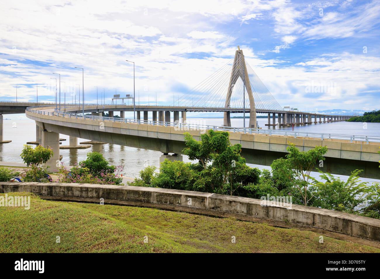 30 km long Temburong Bridge, also known as the Sultan Haji Omar Ali ...