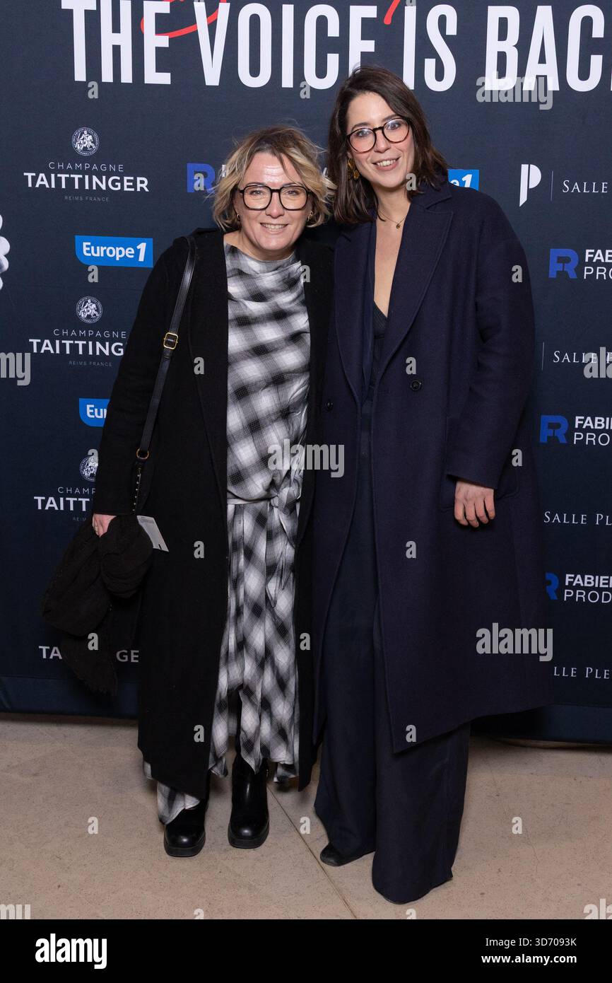 Vanessa Fery and guest attends the show The Voice Is Back - Franck ...