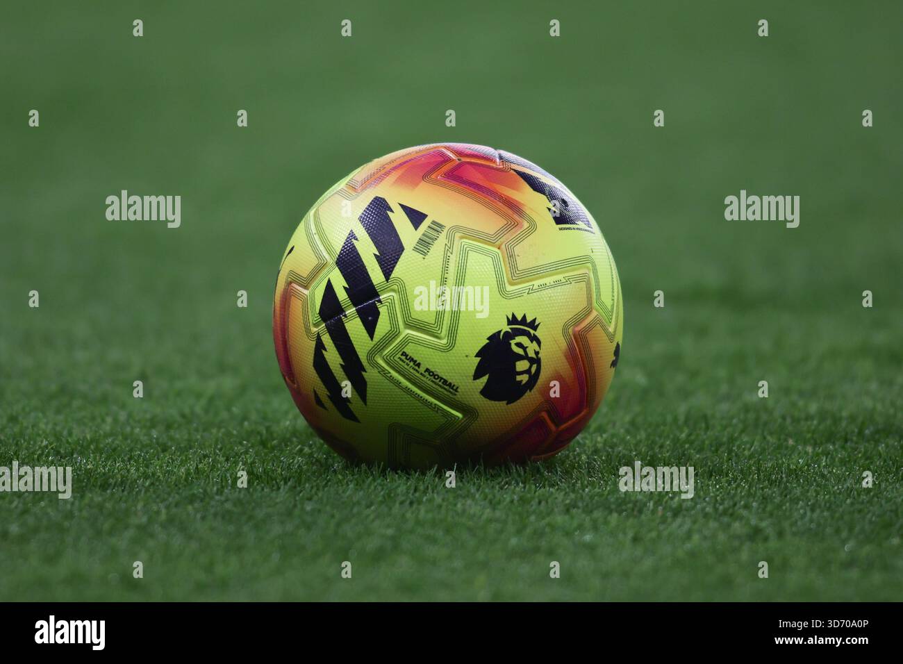 A General view of a Premier League winter match ball during the Premier ...