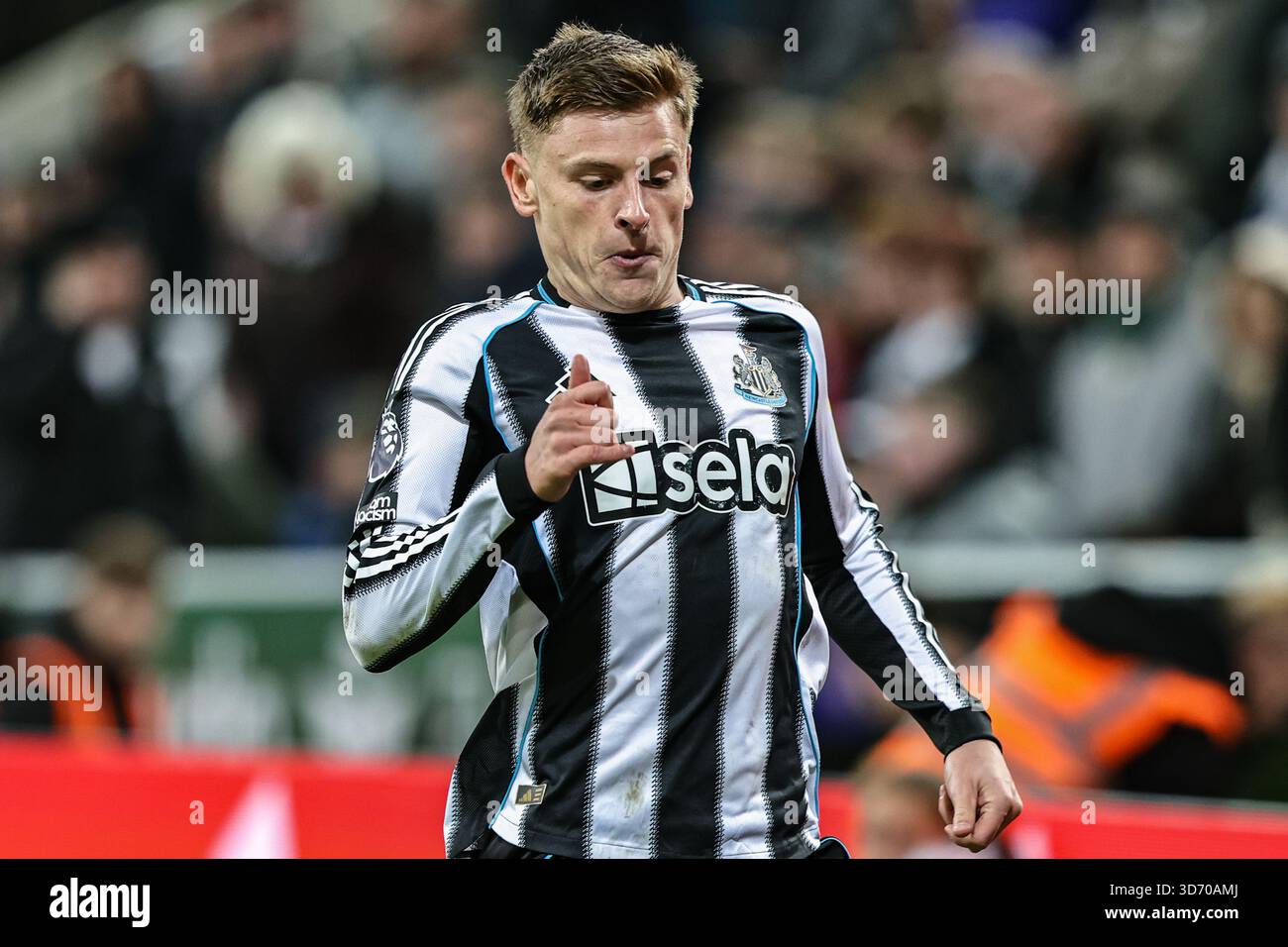 Harvey Barnes of Newcastle Untied during the Premier League match ...