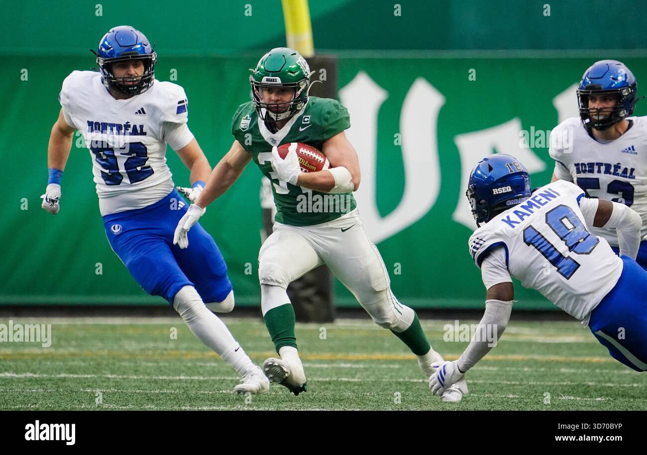 University of Saskatchewan Huskies running back Ryker Frank (34) runs ...