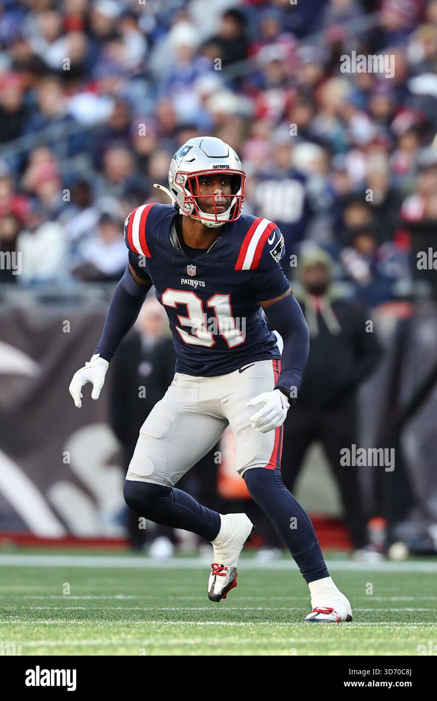 New England Patriots safety Craig Woodson against the Atlanta Falcons ...