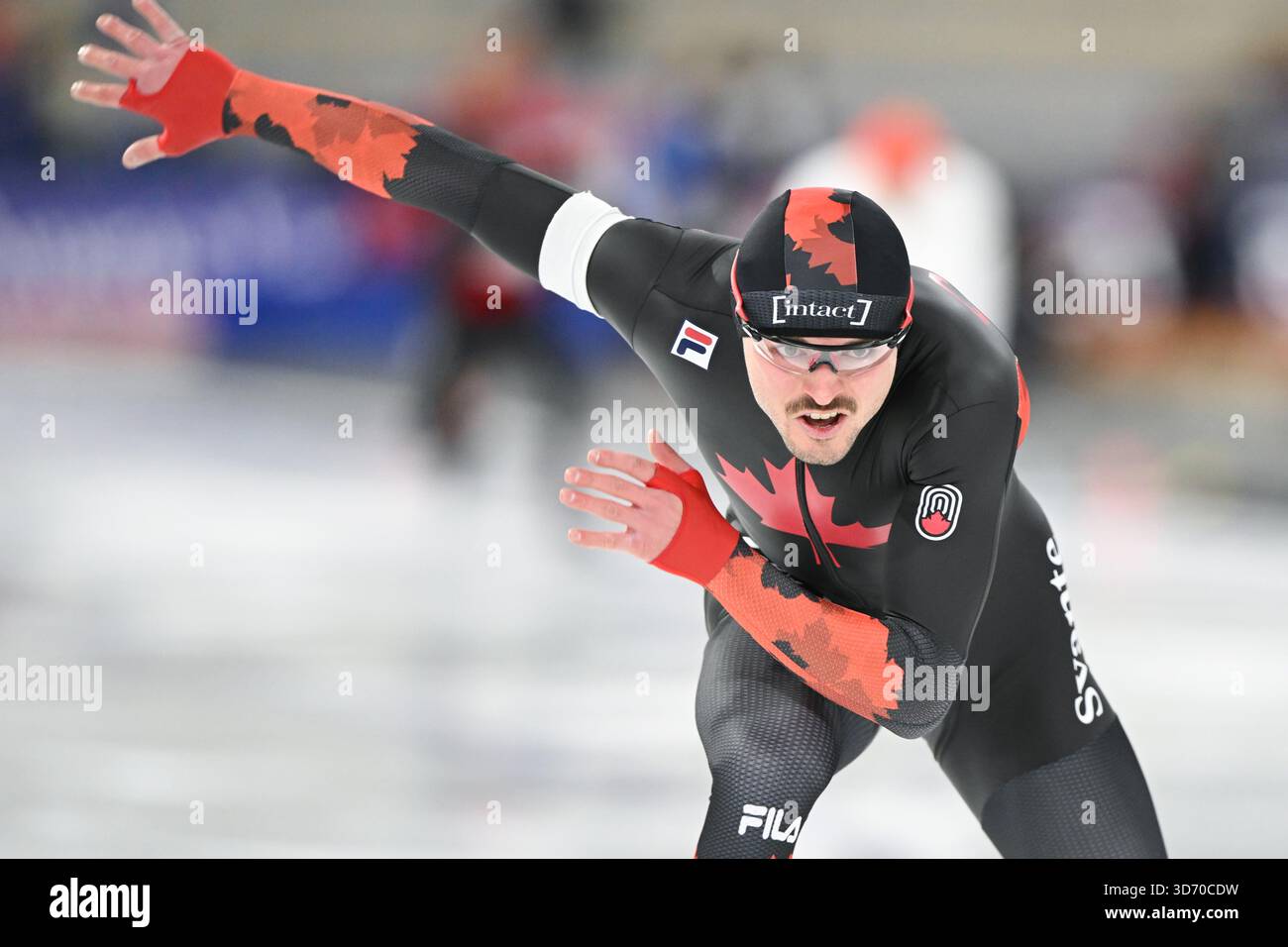 CALGARY, AB - NOVEMBER 22: Cedrick Brunet (CAN) races during the 1st ...